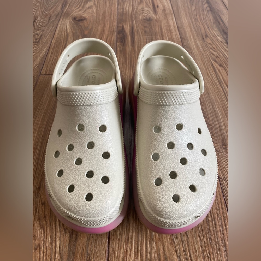 New Crocs Mega Crush Color Dip Clogs In Bone/Multi Wo… - Gem